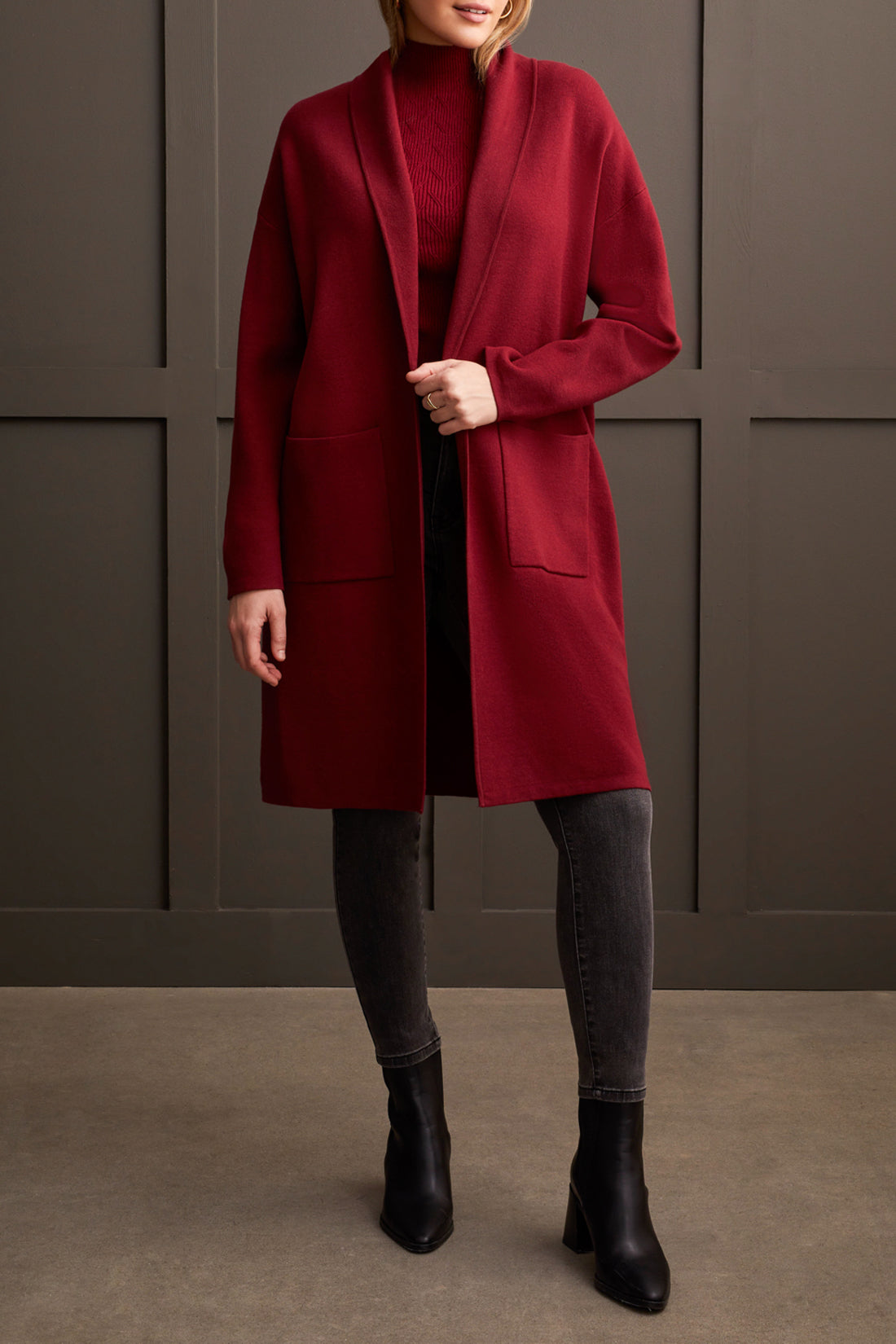 Open Coatigan With Patch Pockets – Modella Lifestyle