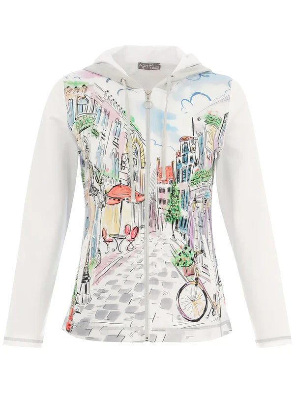 City Print Zip Hooded Jacket – Modella Lifestyle