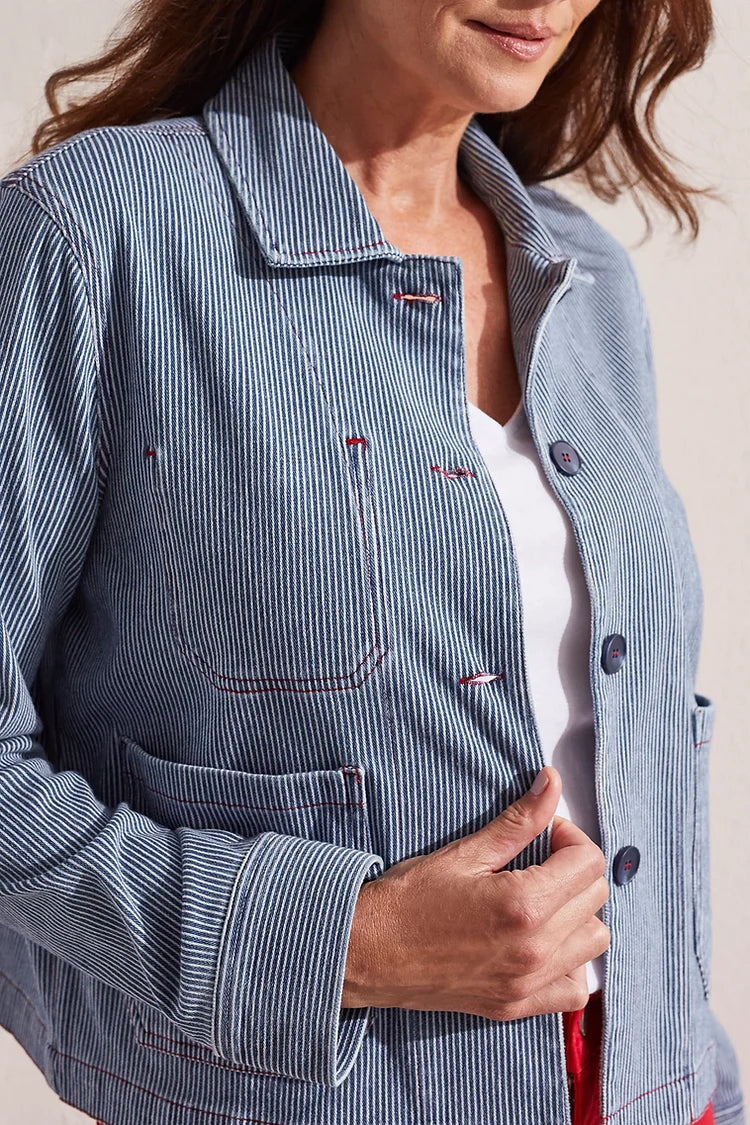 Long Sleeve Button Front Jacket With Front Packets – Modella Lifestyle