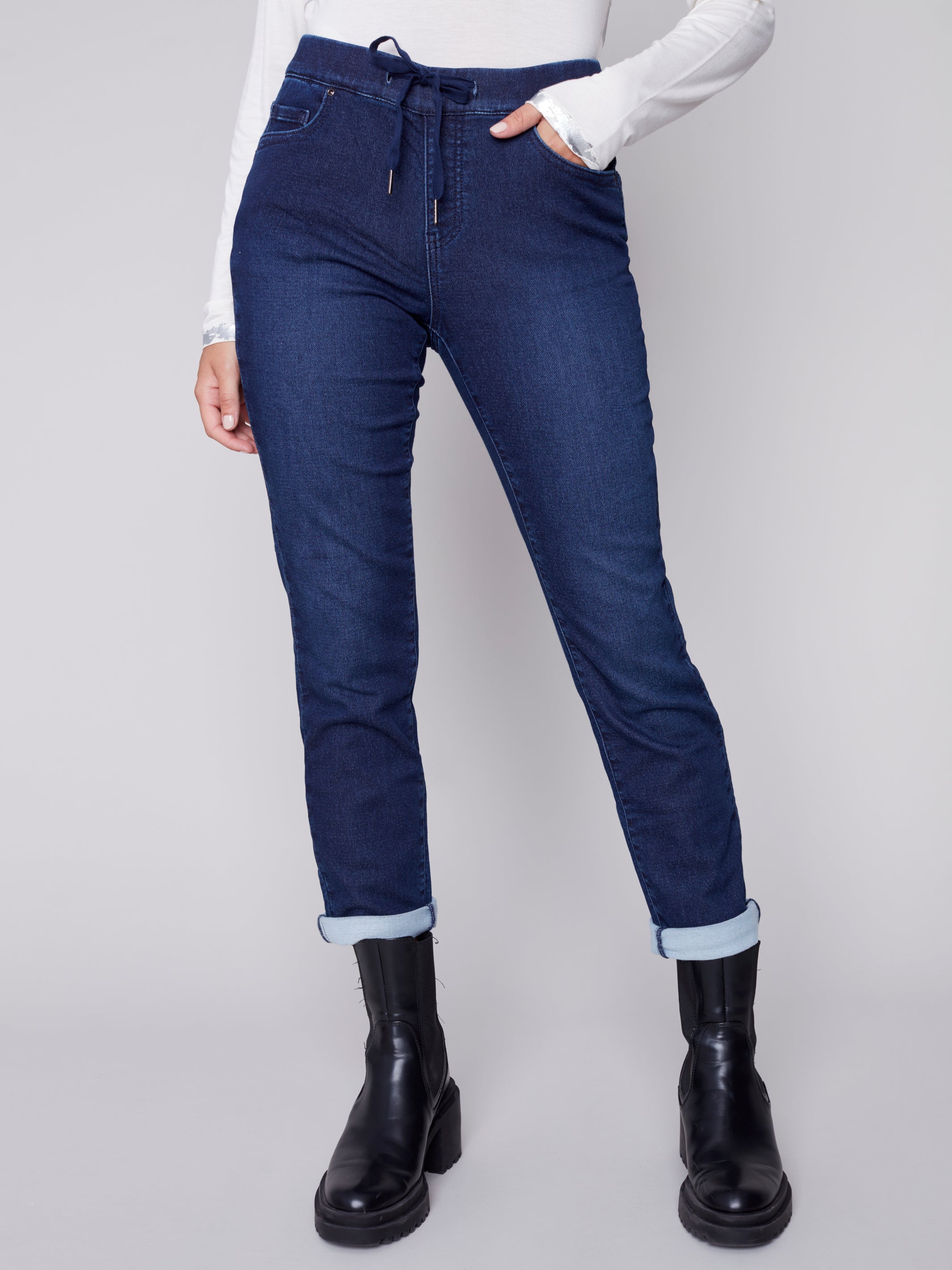 Slim Leg Knit Denim Jean – Modella Lifestyle