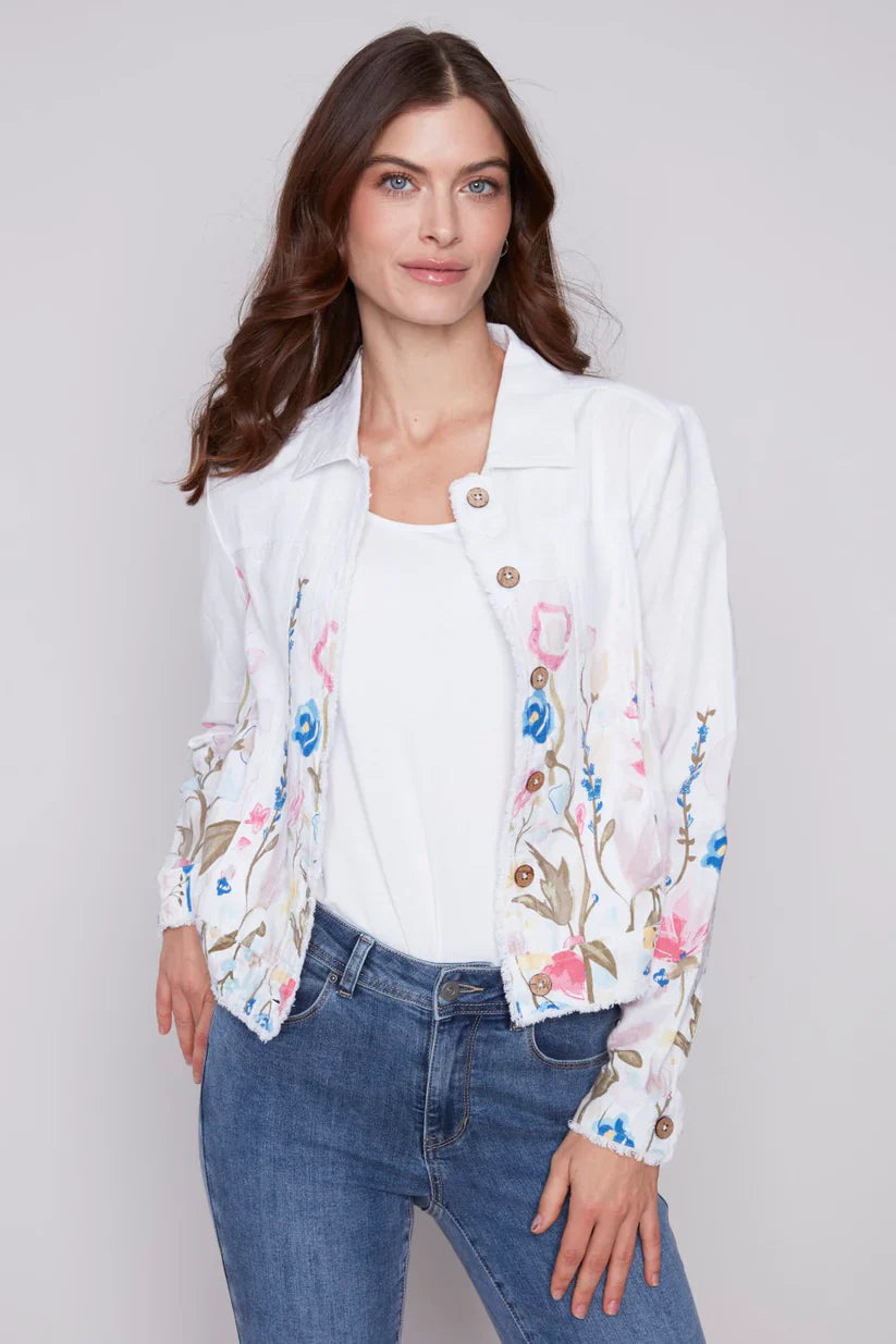 Linen Print "Jean" Jacket – Modella Lifestyle