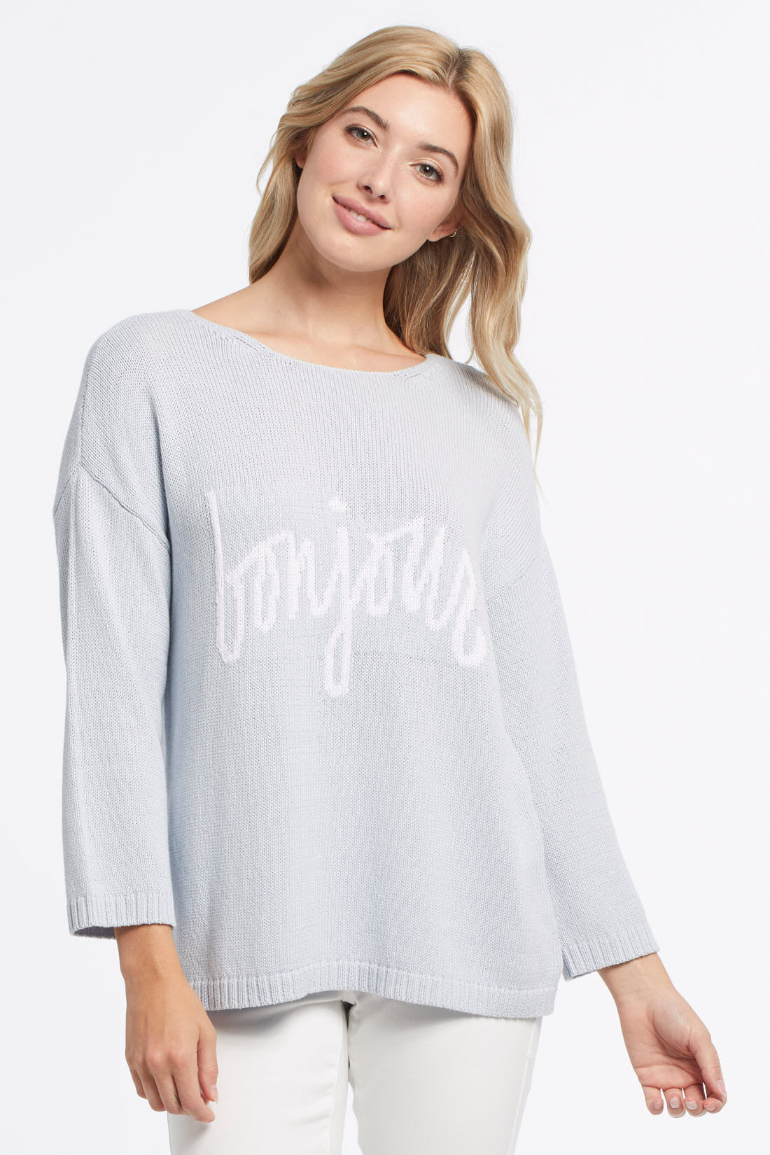 3/4 Sleeve Fun Print Sweater – Modella Lifestyle