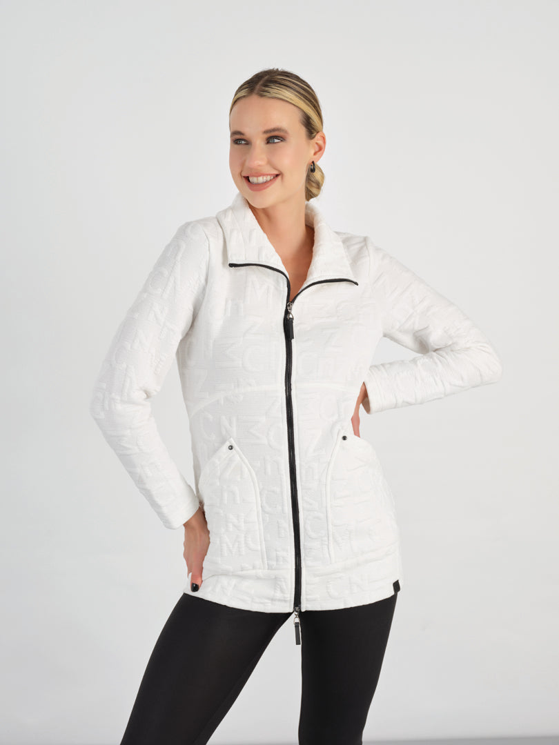 Embossed Knit Short Zip Jacket – Modella Lifestyle
