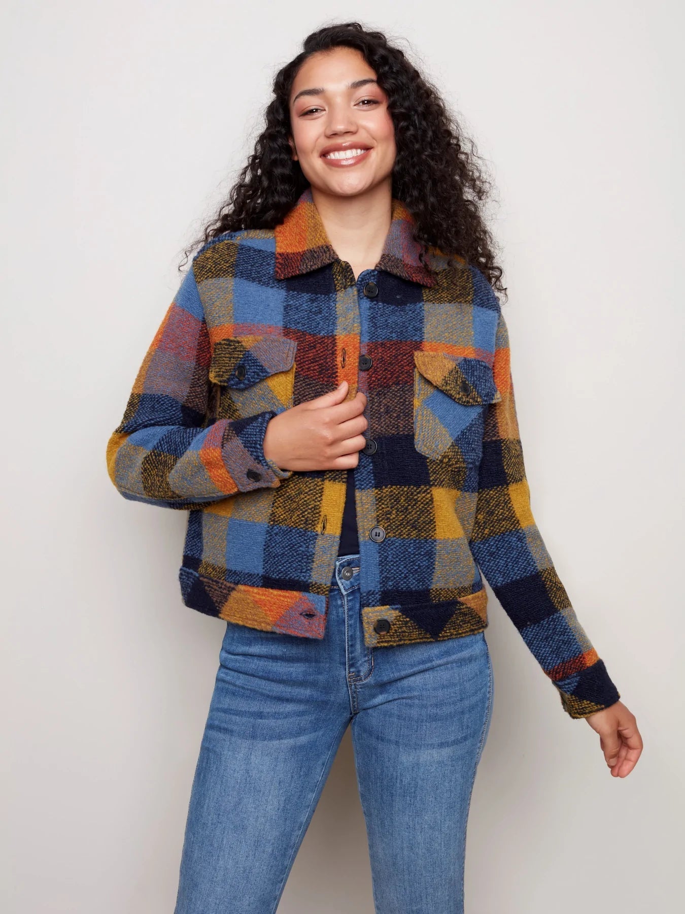 Boiled Wool Plaid Jacket – Modella Lifestyle
